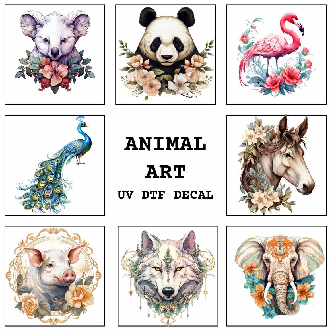 UV-DTF Animal Art Decals – Imagine Vinyl