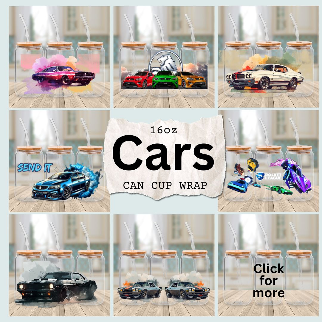 Cars - 16oz UV DTF Wrap – Imagine Vinyl
